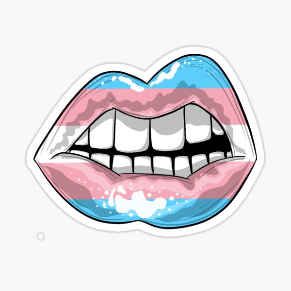 "Copy of LGBT pride lips (transgender)" Sticker for Sale by serotonin ...
