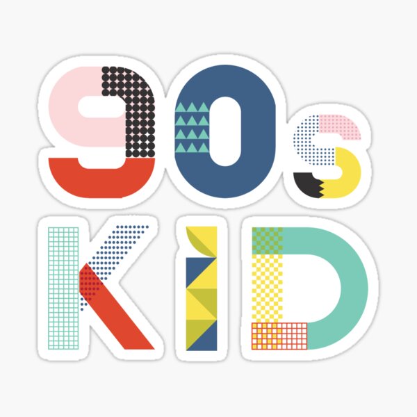 "90s kid" Sticker for Sale by ElenaDanilo | Redbubble