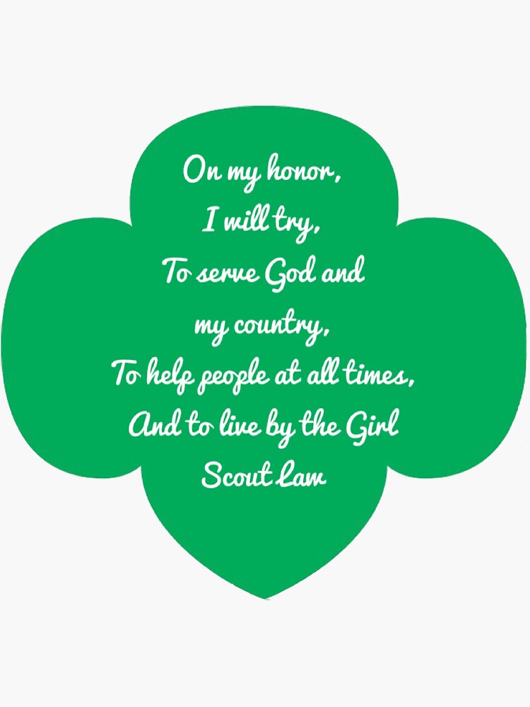 "Girl Scout Code" Sticker for Sale by Olivia-Chesh | Redbubble