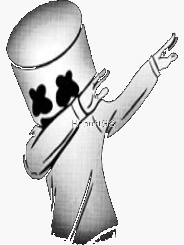 "MARSHMELLO Mask" Sticker by Raouf198 | Redbubble