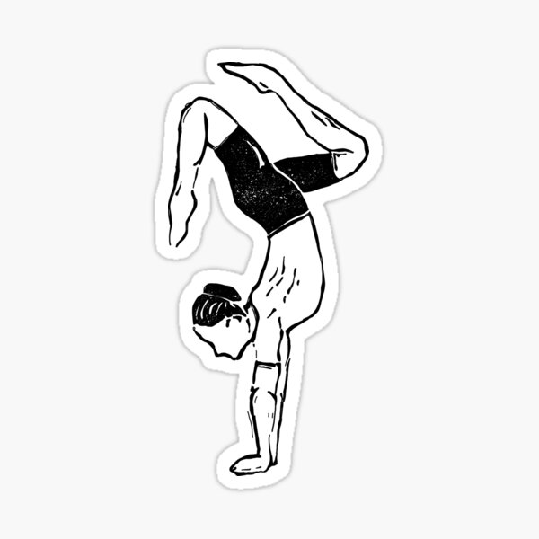 "Handstand Gymnast" Sticker for Sale by junelight19 | Redbubble