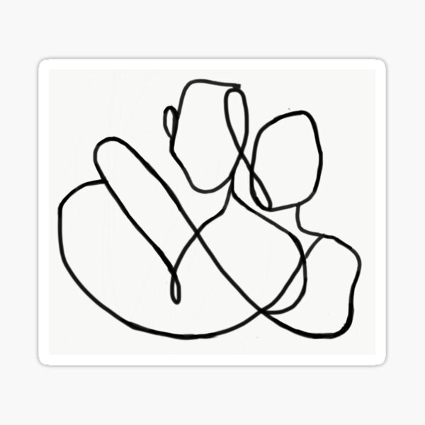 "Digital line drawing " Sticker for Sale by MaiaPhillips | Redbubble