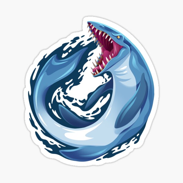 "Mosasaurus" Sticker for Sale by Versiris | Redbubble