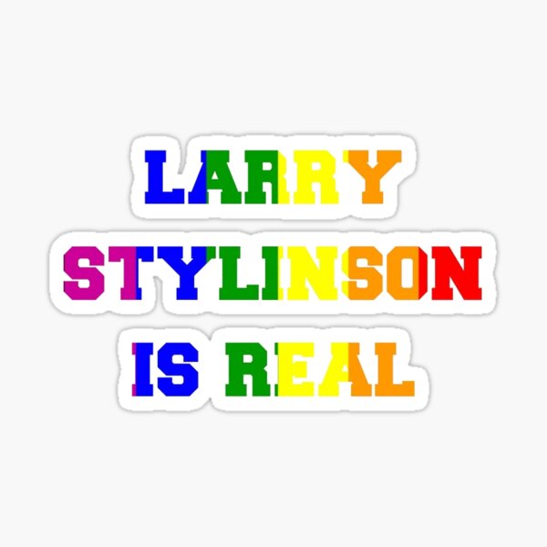 "larry stylinson is real rainbow" Sticker by pastelkitten | Redbubble