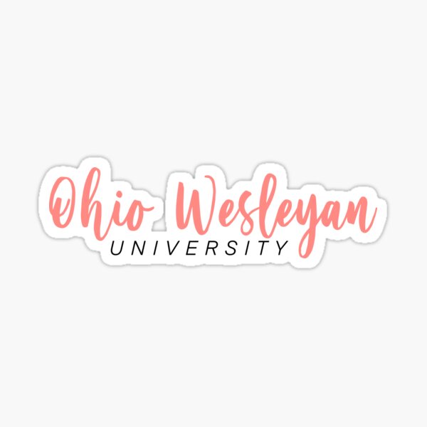 "Ohio Wesleyan script" Sticker for Sale by ronbonjovi | Redbubble