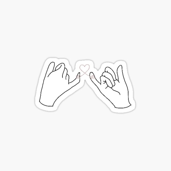 "Doodle pinky promise " Sticker for Sale by ehalverson101 | Redbubble