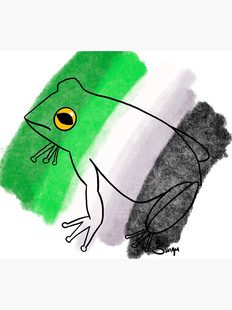 "Aro pride frog " Sticker for Sale by dezayastan | Redbubble