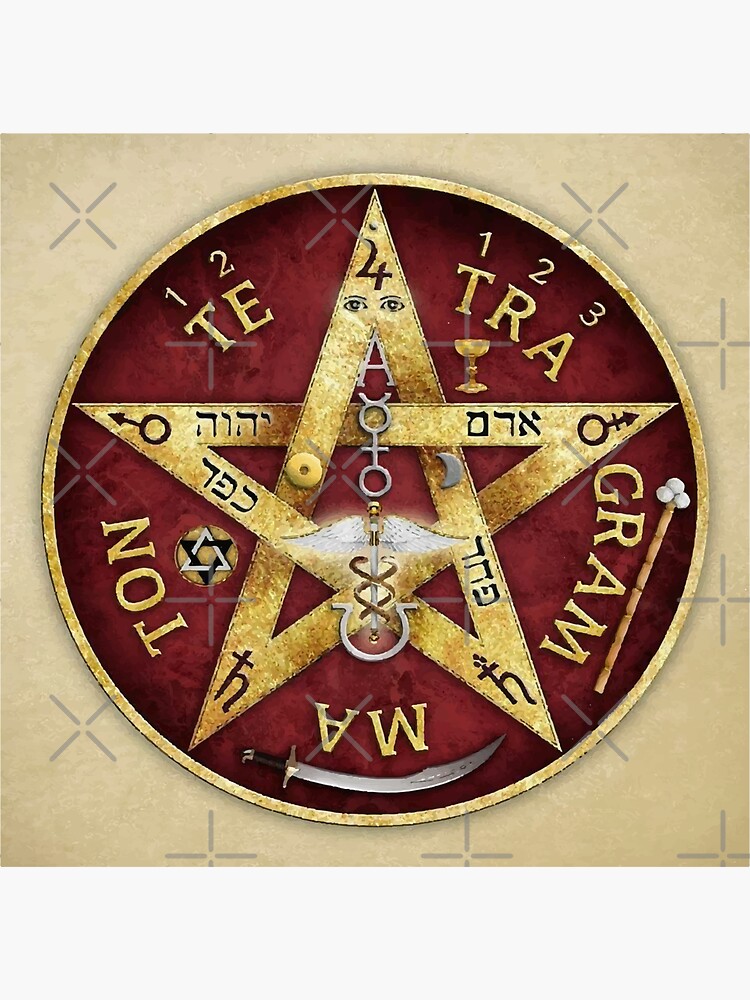 "Tetragram" Sticker by Oklaf74 | Redbubble