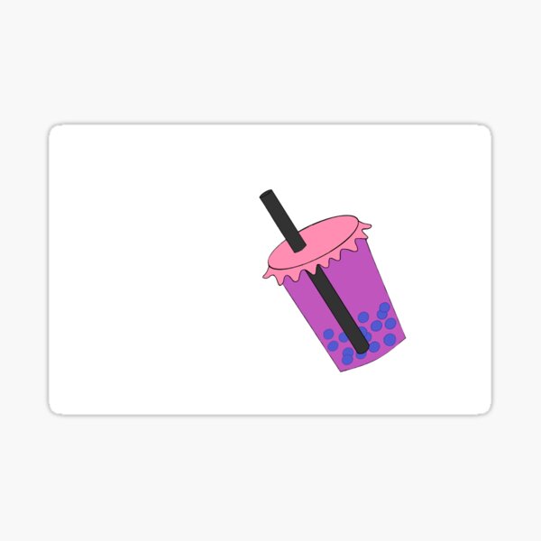 "Pink, purple and blue boba sticker ;)" Sticker for Sale by ...
