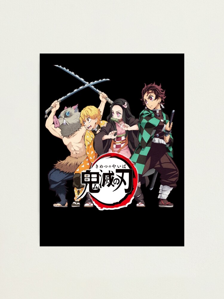 "Funny Demon Slayer Manga Inosuke Zenitsu Nezuko Tanjiro" Photographic ...