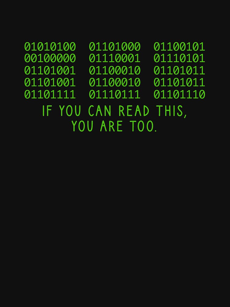 "Binary code programmer for engineers, developers " T-shirt for Sale by bllw | Redbubble | code ...