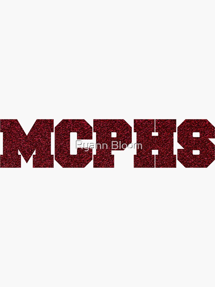 "MCPHS Glitter Varsity" Sticker by rybloom | Redbubble