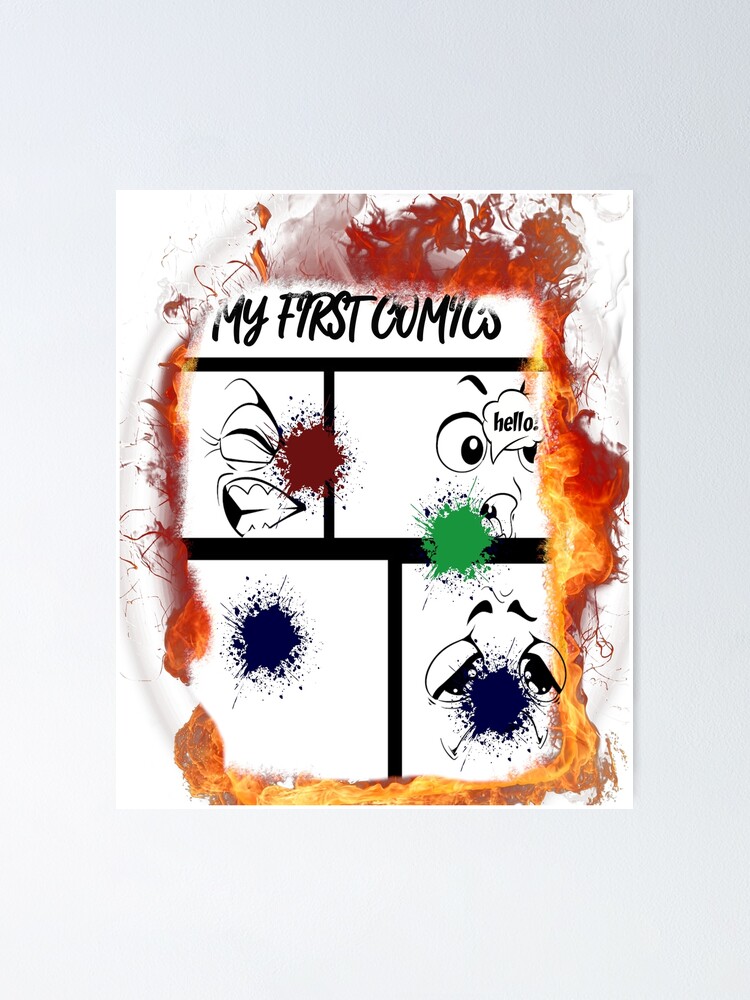 "Comics,Comic,My First Comic,Draw Comics " Poster for Sale by OsamaIssa ...