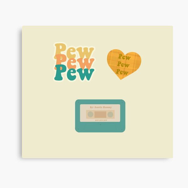 "Retro Tik Tok Lyrics: Pew Pew Pew Set" Canvas Print by JHuiYanLi ...