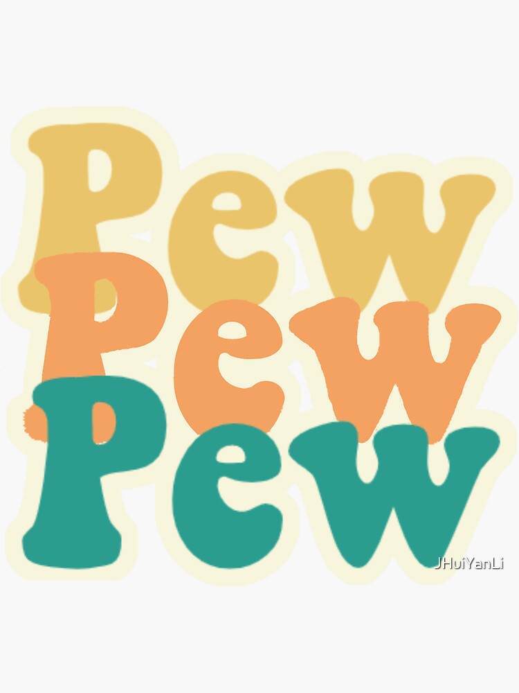 "Tik Tok Lyrics Pew Pew Pew: sticker set v1" Sticker for Sale by ...