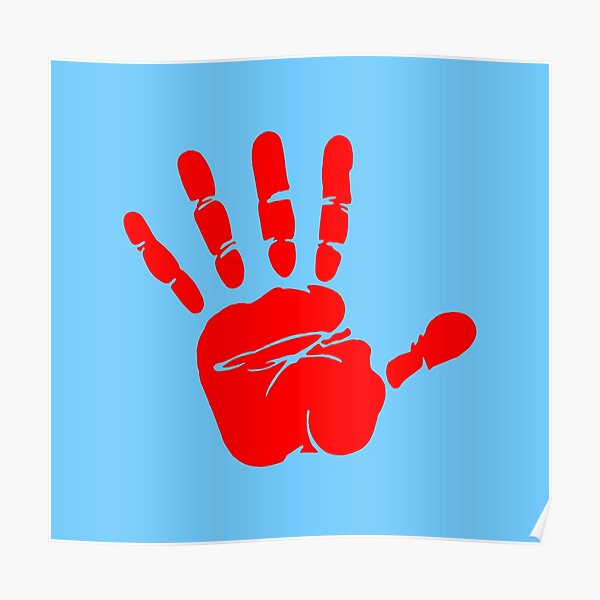 "Stop Hand Print" Poster by MAWOLUX | Redbubble