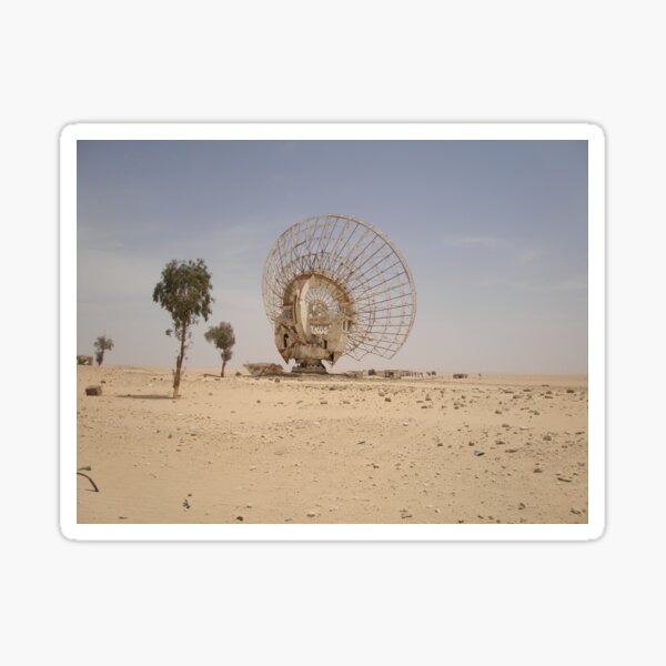 "Kuwait desert satellite dish" Sticker for Sale by GerryS | Redbubble