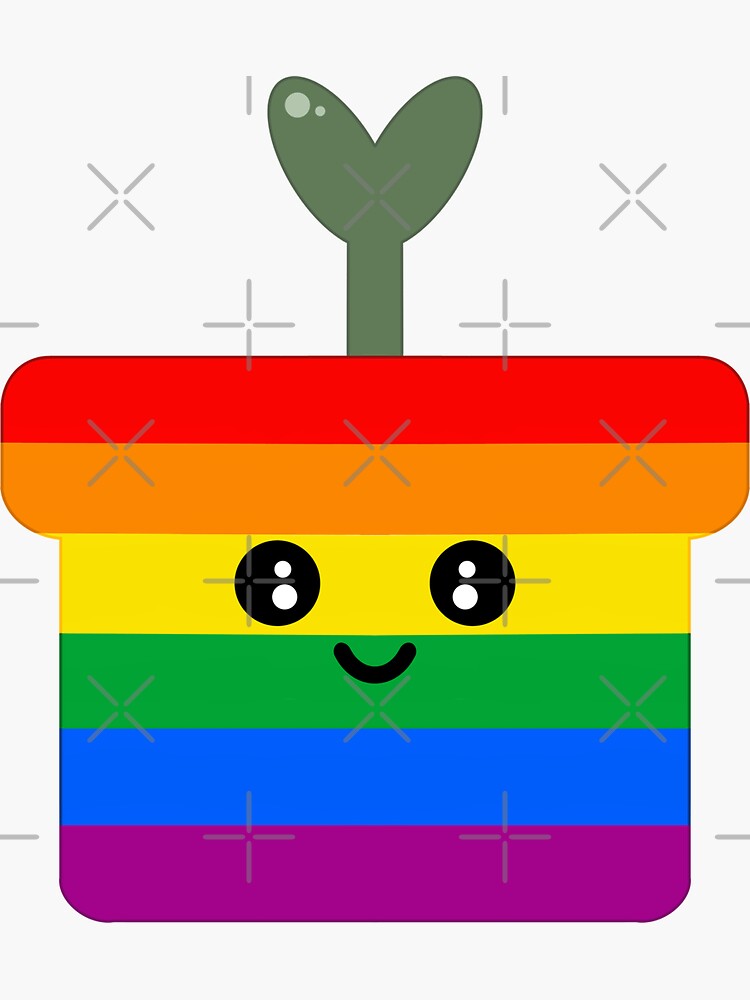 "Gay Pride Plant" Sticker by Sh34Butt3rArt | Redbubble