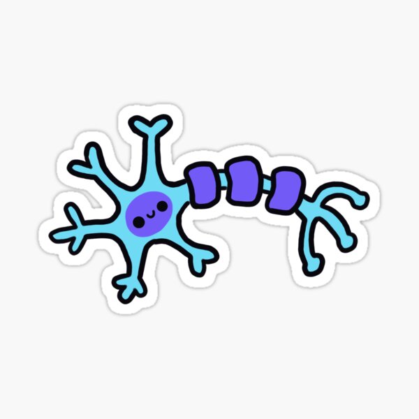 "Cute Neuron " Sticker for Sale by kaylasweeney | Redbubble