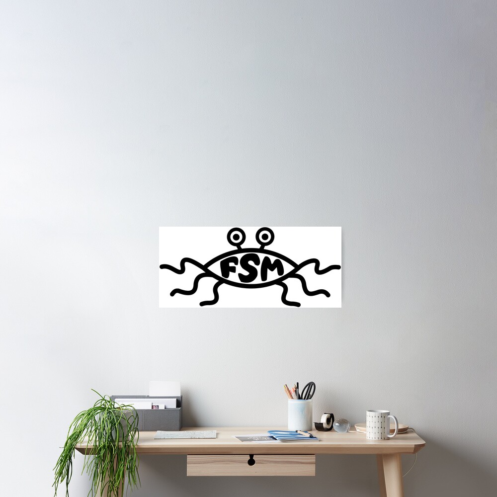 "Flying Spaghetti Monster logo" Poster by ConceptDesigns | Redbubble