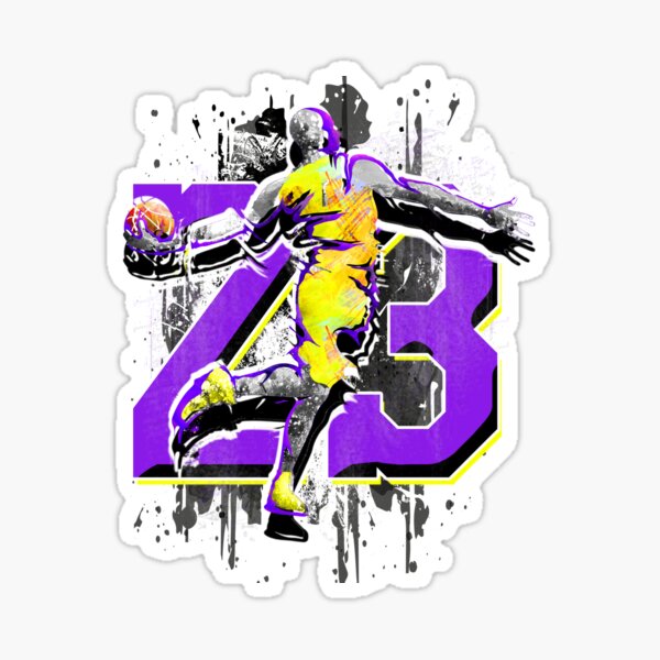 "LA | Los Angeles | King James | GOAT | 23" Sticker by BabyYodaSticker ...