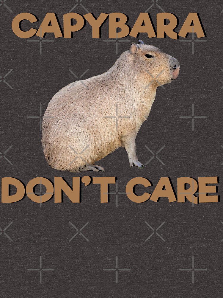 "Capybara Don't Care " Essential T-Shirt for Sale by mpdesigns73 ...