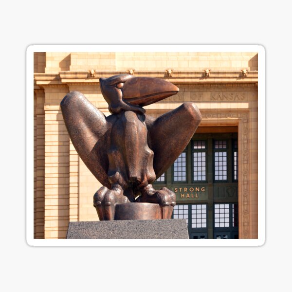 "Bronze Jayhawk" Sticker by cathysherman | Redbubble