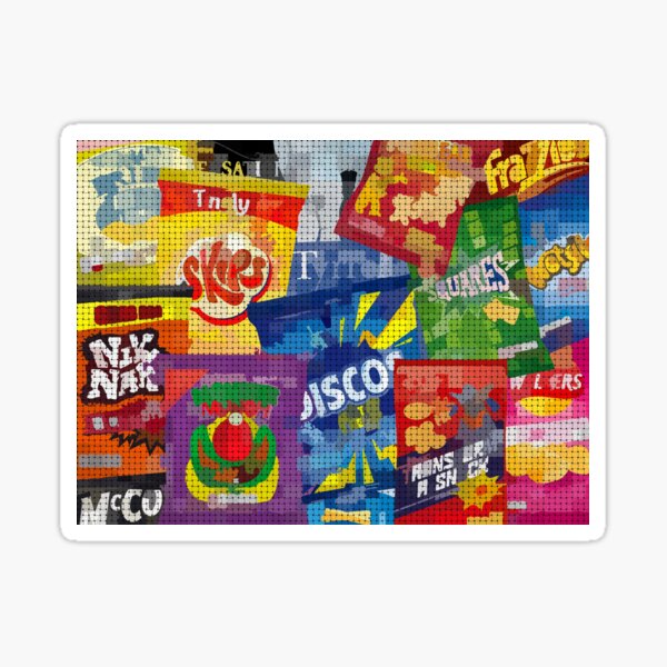 "Crisp Packet Montage" Sticker by EverydayTrash | Redbubble