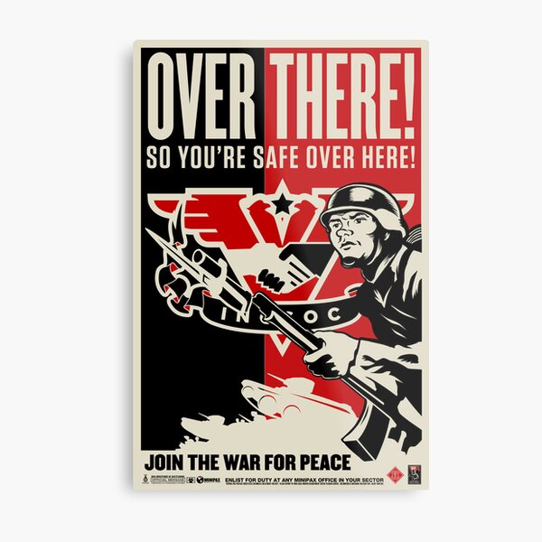 "INGSOC "Over There" 1984 Propaganda Poster" Metal Print for Sale by ...