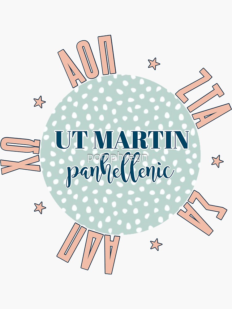 "Panhellenic (UTM)" Sticker for Sale by pomphreyn | Redbubble
