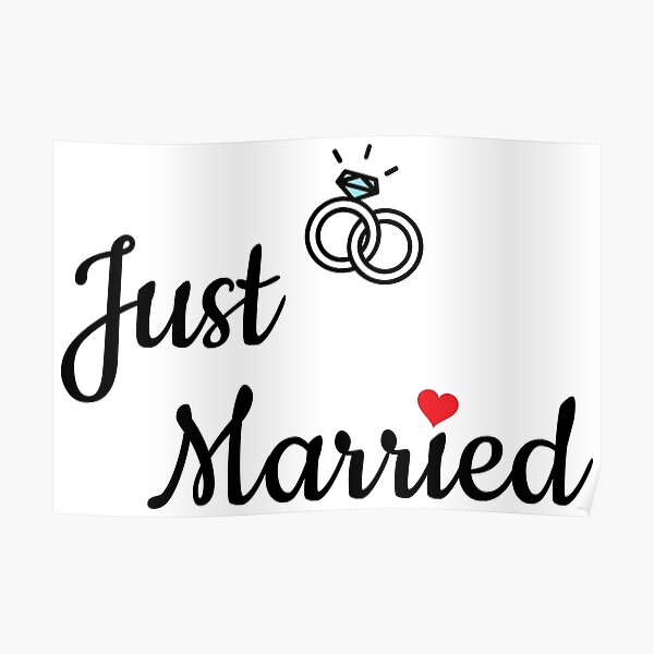 "Just married - Rings" Poster by RotemButzian | Redbubble