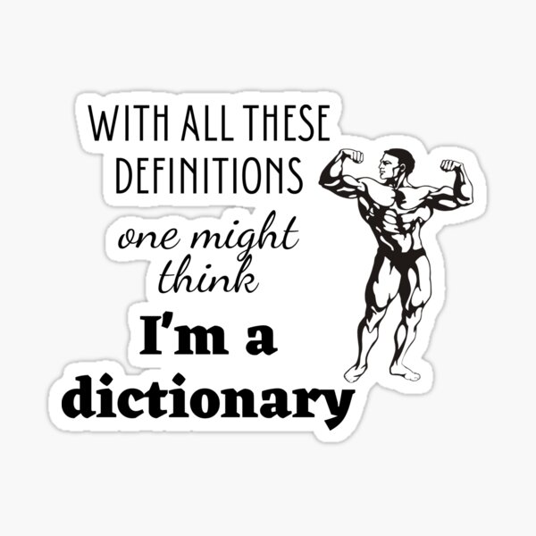 "Definitions, Dictionary" Sticker for Sale by RattenFall | Redbubble