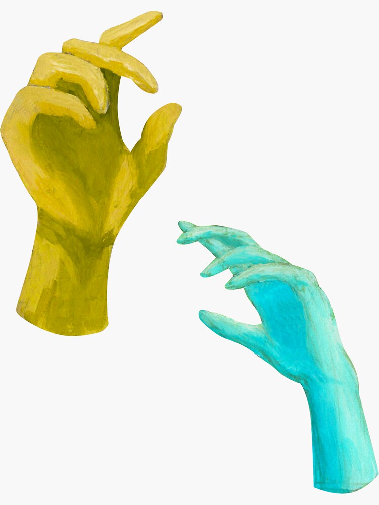 "Alien Hands" Sticker for Sale by vemvemguzman | Redbubble
