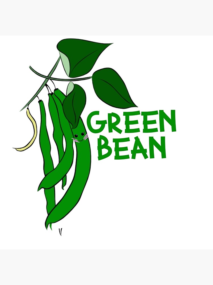 "Anime Green Bean WHITE WITH LOGO" Poster by thephantom1235 | Redbubble