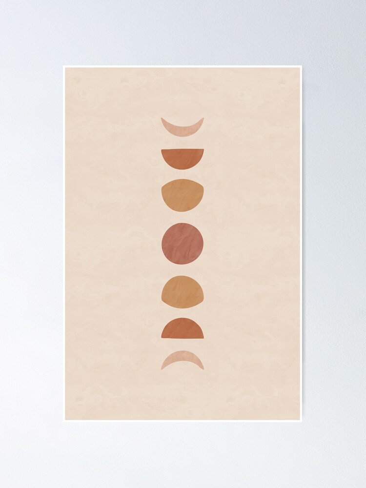 "Boho Moon Phases" Poster by ClassicKatsara | Redbubble