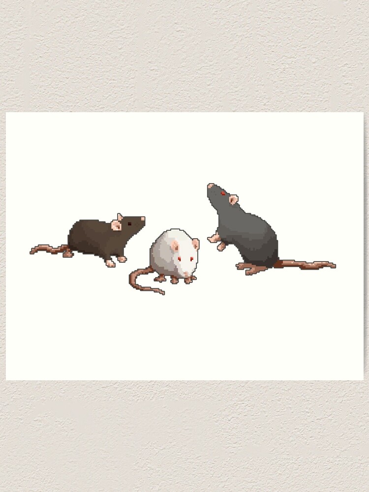 "Pixel Rats" Art Print for Sale by Leylaleya | Redbubble