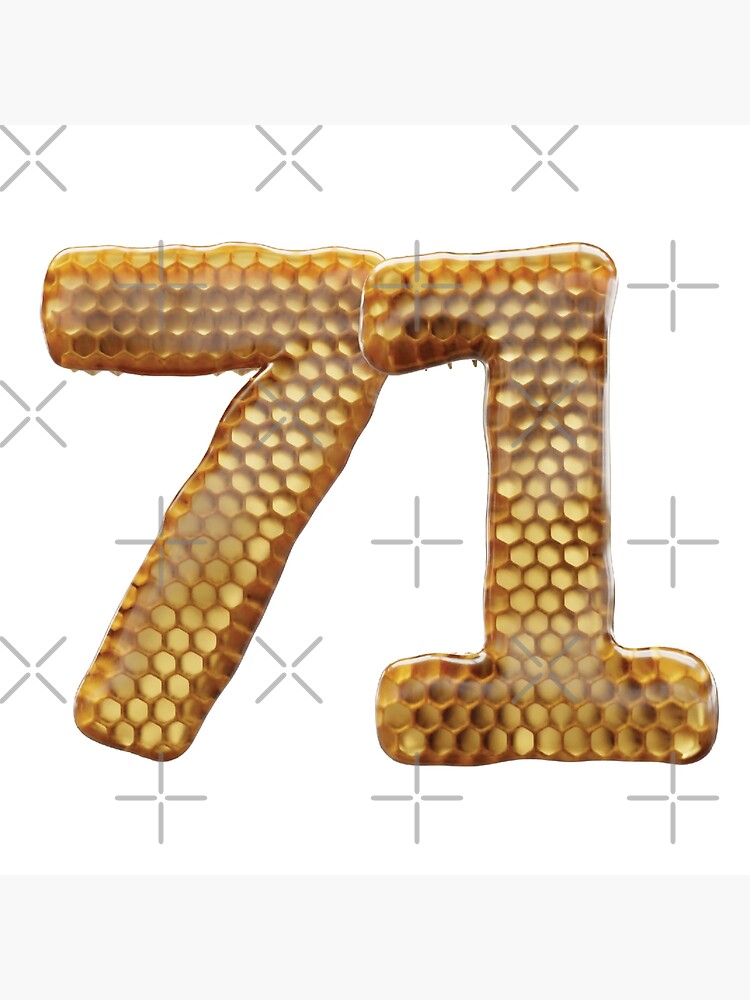 "71 Number 3d Honey Numbers Font" Photographic Print by HelloFromAja ...