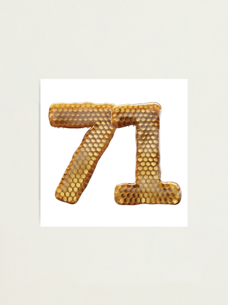 "71 Number 3d Honey Numbers Font" Photographic Print by HelloFromAja ...