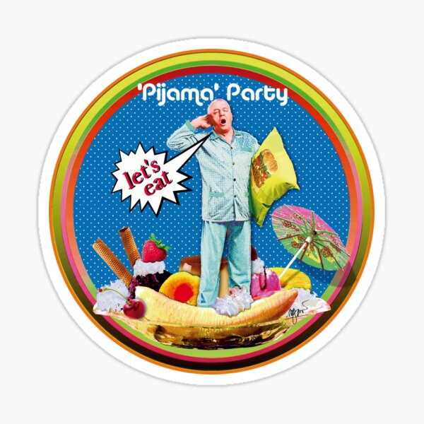 "PAJAMA PARTY" Sticker for Sale by marilenaB | Redbubble