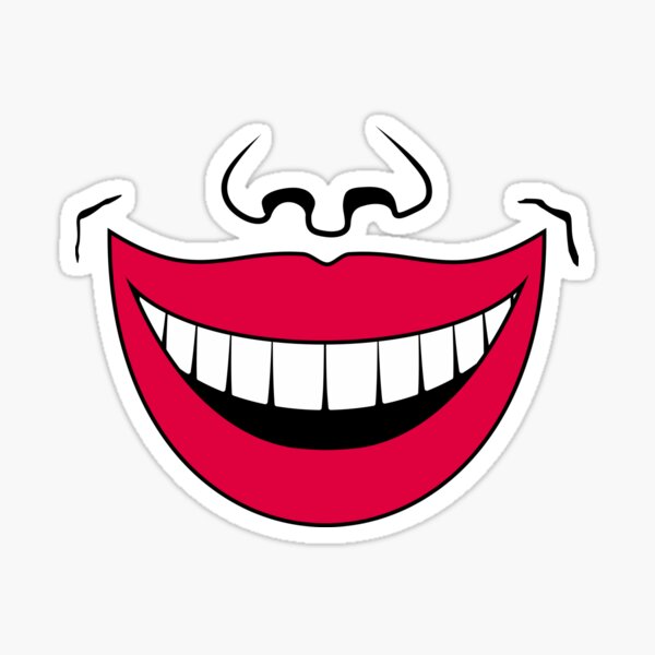 "Smile Mask 3 - Big Smile" Sticker by Shabbyprints | Redbubble