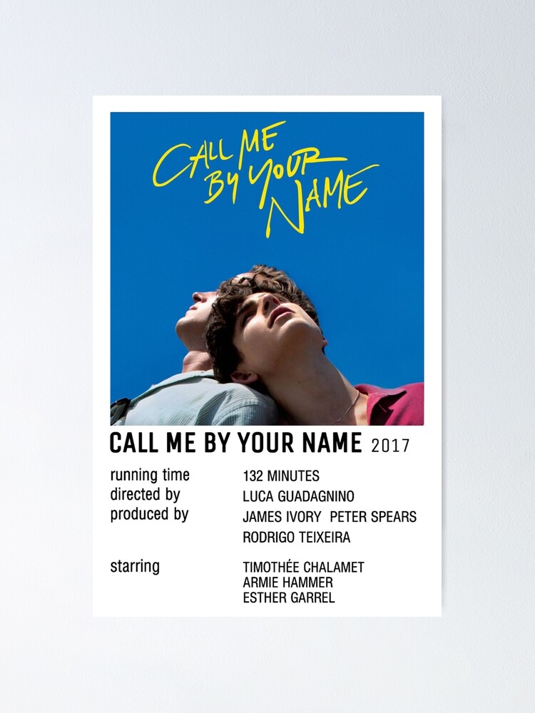 "Timothée Chalamet and Armie Hammer cmbyn poster" Poster by ...