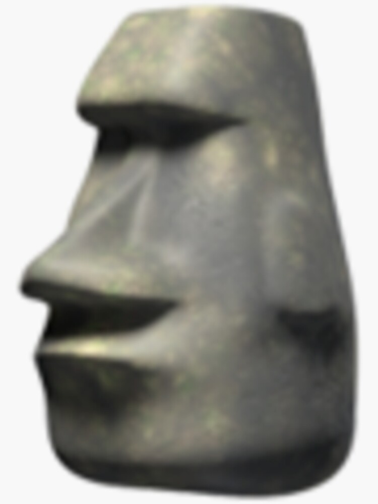 "Moyai Emoji" Sticker for Sale by yamanos | Redbubble