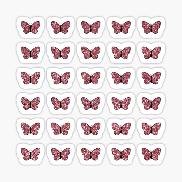 "Rose gold butterflies" Sticker for Sale by OkihanaShop | Redbubble
