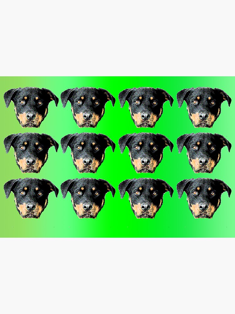 "rottweiler funny face mask labradors dogs gift rottweilers" Sticker by ...