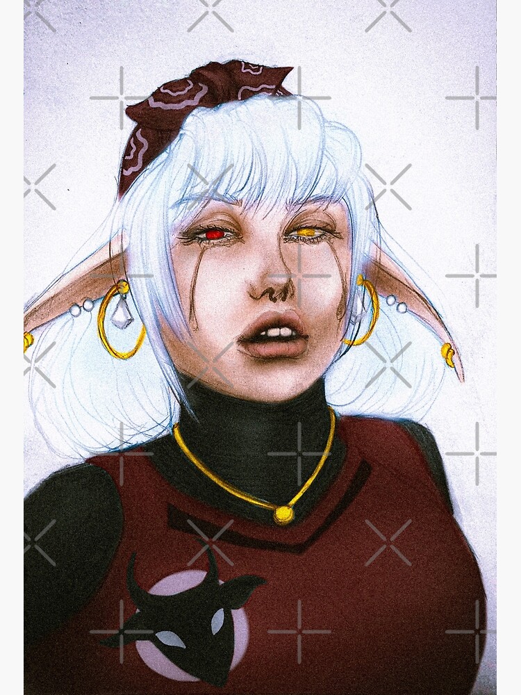 "Heterochromia Iridium Highschool Teen Elf " Art Print for Sale by ...