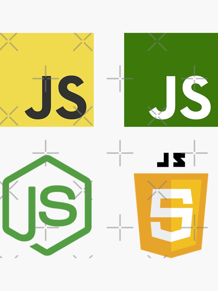 "Javascript Logo Pack" Sticker by dtor5 | Redbubble