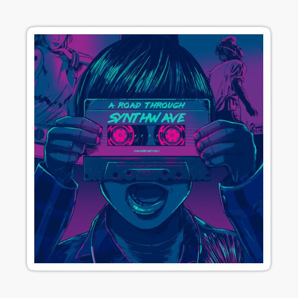 "Synthwave" Sticker for Sale by MiaTrackman | Redbubble