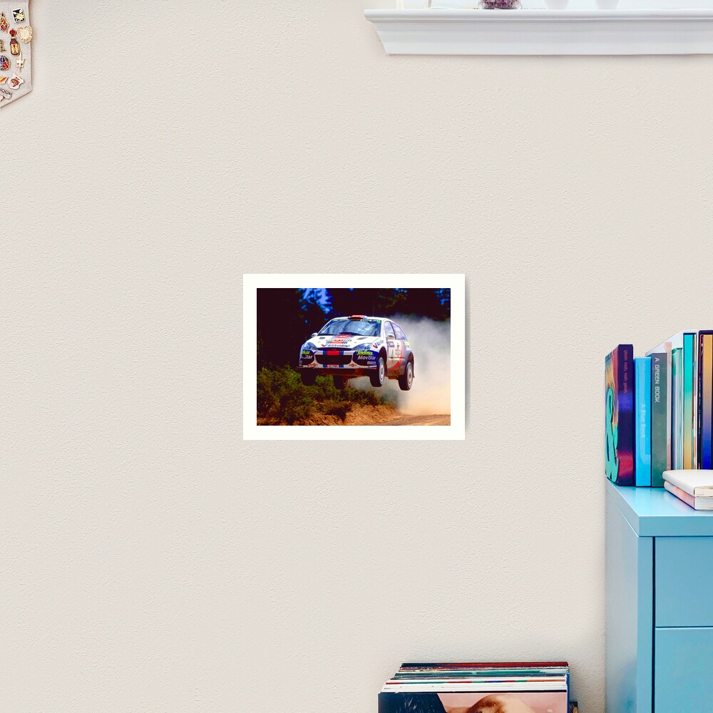 "Colin McRae jumping in his Ford Focus World Rally car" Art Print for ...