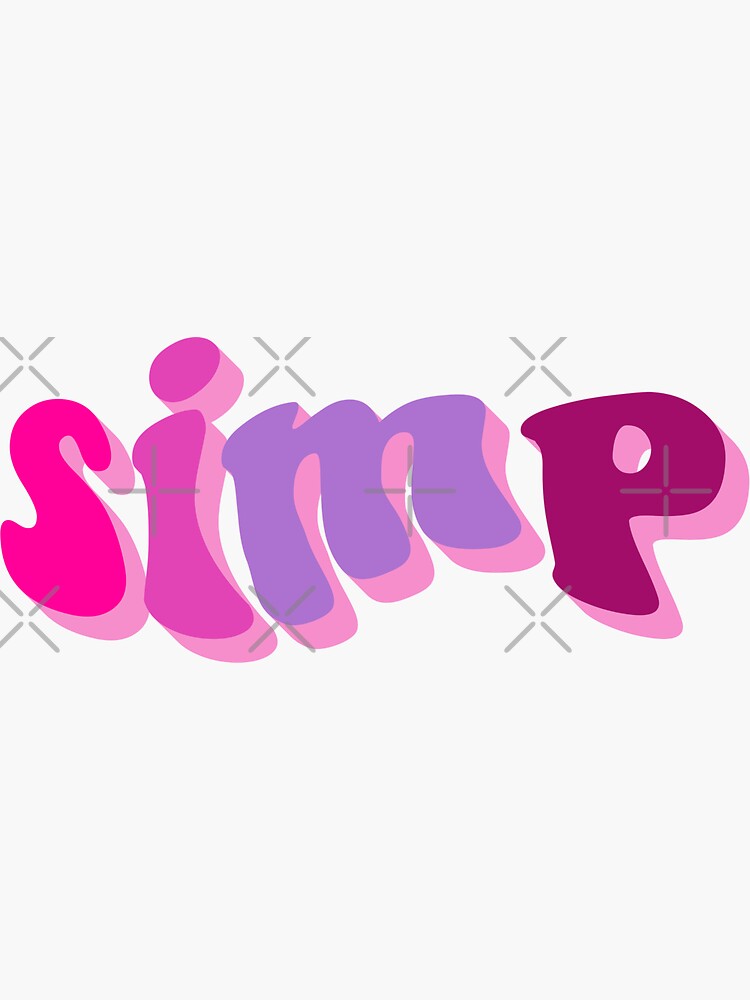 "simp" Sticker for Sale by claire-mcculley | Redbubble