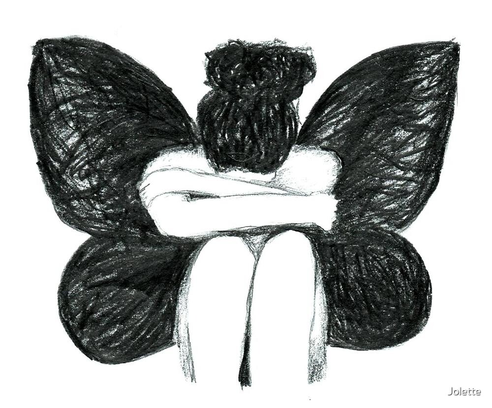 "Sad fairy with butterfly wings" by Jolette | Redbubble